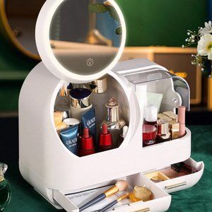 Storage & Organization | Makeup Storage Organizer Box With Led Lighted ...